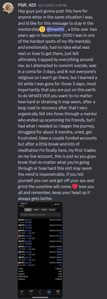 Testimonials - Mentfx Trading Mentorship