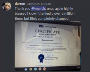 Testimonials - Mentfx Trading Mentorship