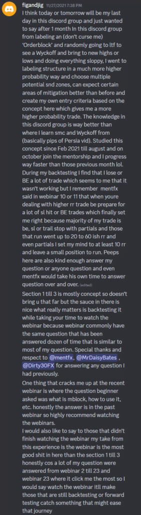 Testimonials - Mentfx Trading Mentorship